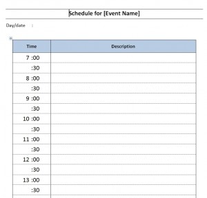 daily schedule template Archives - WORDTEMPLATES.net