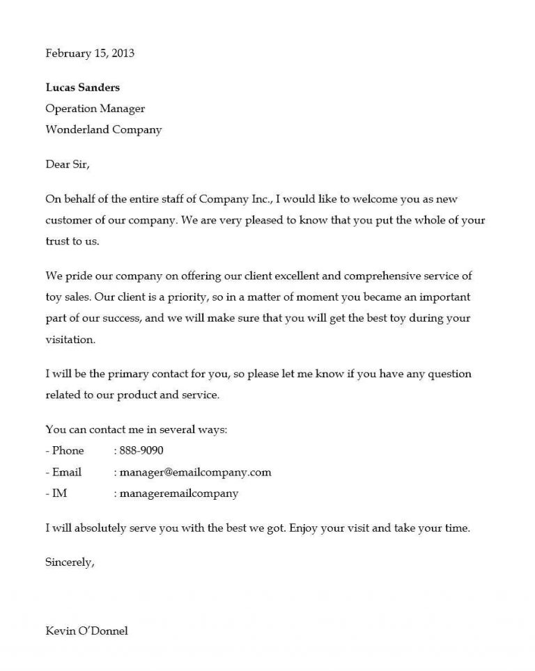 6 Welcome Letter Templates