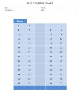 School Bus Seating Chart Template - WORDTEMPLATES.net